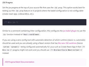 React - Emotion 주석 문제 해결 방법 | cckn's Devlog